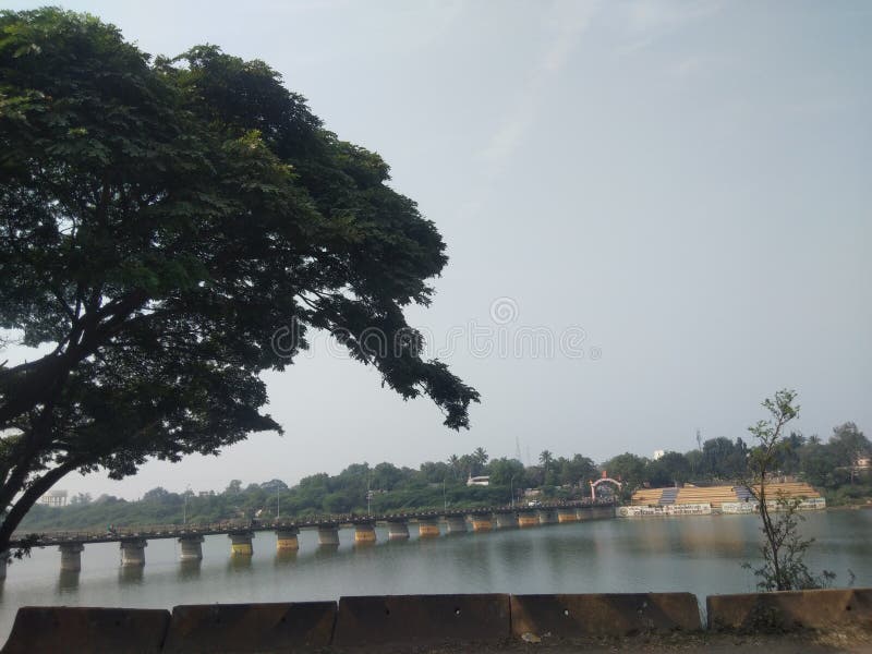 India`s Long Bridge Beautiful and Amazing View. Stock Image - Image of ...
