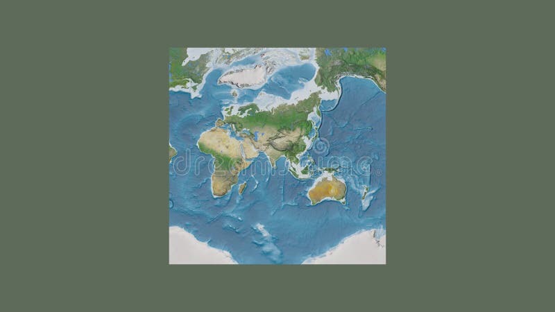 India - Satellite. Centered in a Square Stock Illustration ...