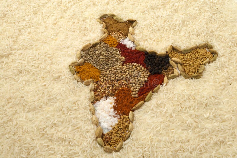 Political Map of India with Spices Stock Image - Image of boundary ...