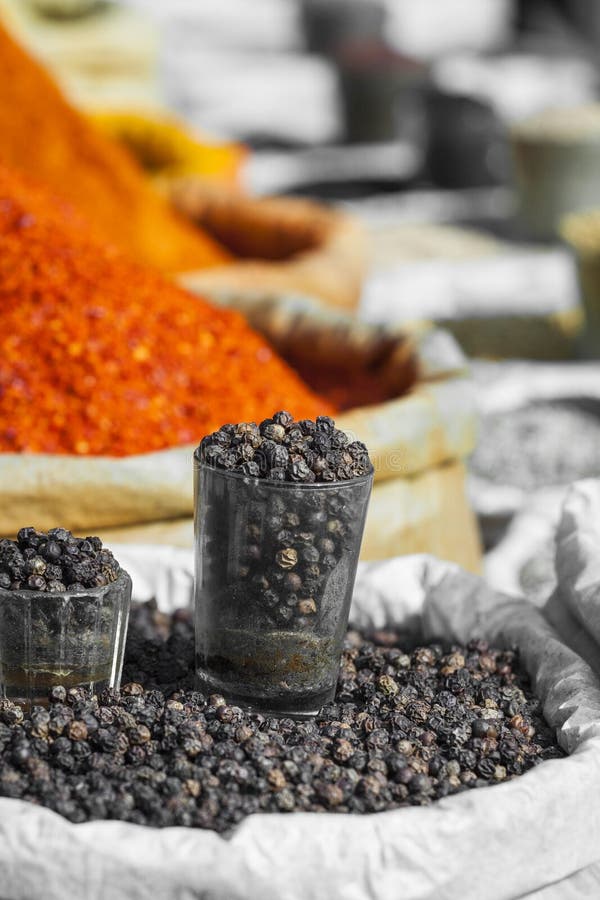 India Spices at the Local Market at Delhi. Stock Photo - Image of ...