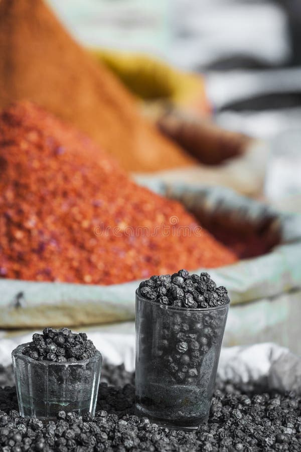 India Spices at the Local Market at Delhi. Stock Photo - Image of ...