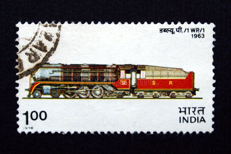 India stamp with train editorial photo. Image of business - 10976866