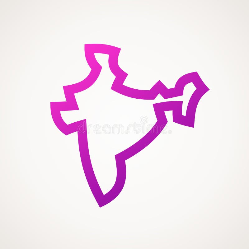 India - Stylized Outline Map in Colors of the Flag Stock Vector ...