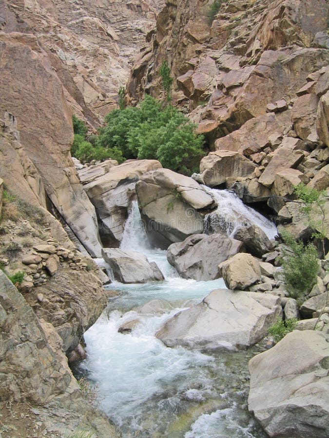 India, Valley Ind, River Ind Inflow by Small Falls Stock Photo - Image ...