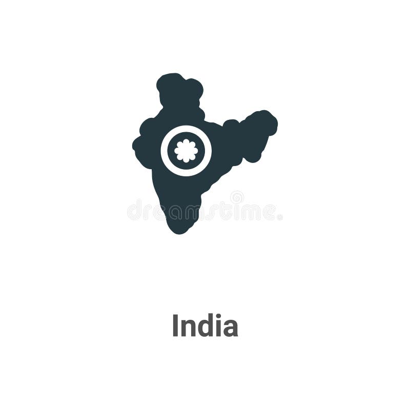 India Vector Icon on White Background. Flat Vector India Icon Symbol ...