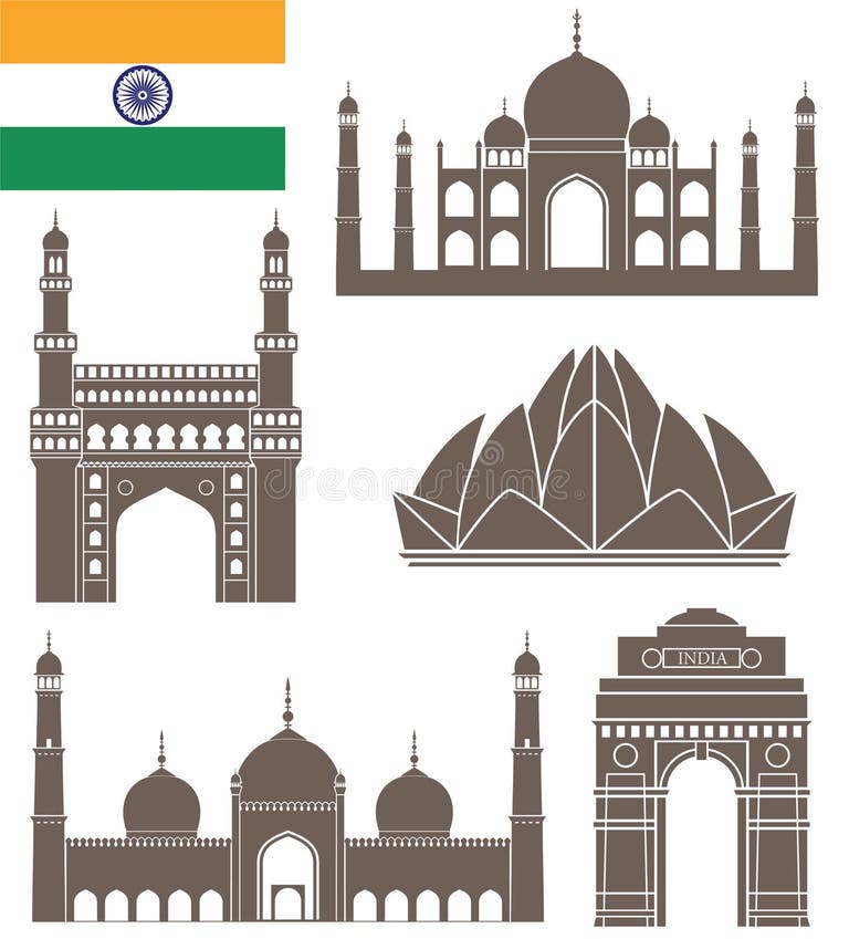 Jama Masjid Indian Building Vector Illustration Design Stock ...