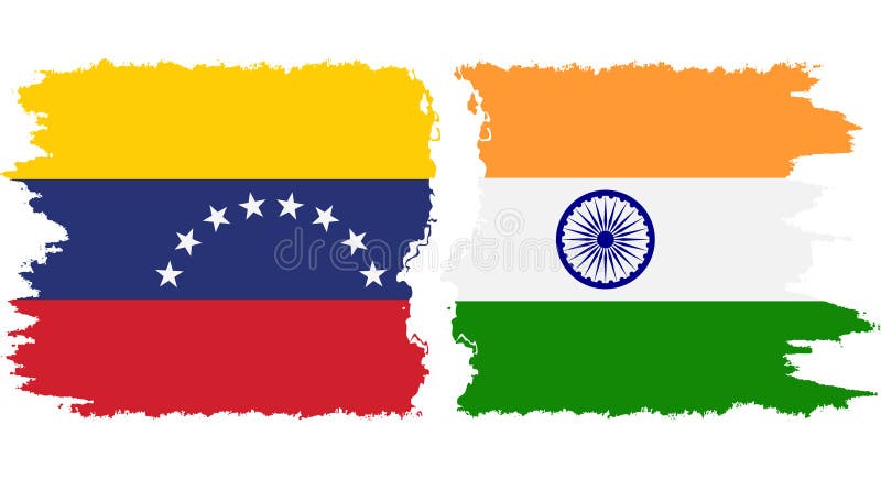 India and Venezuela Grunge Flags Connection Vector Stock Vector ...