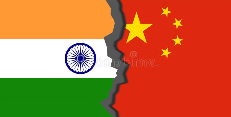 India Vs China, Flags of India and China, India China in World War ...