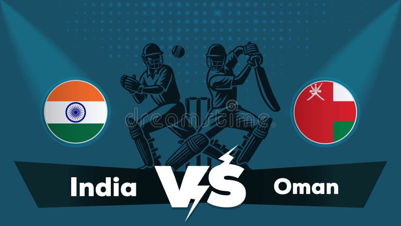 India VS Oman , Oman Vs India Cricket Match Stock Vector - Illustration ...