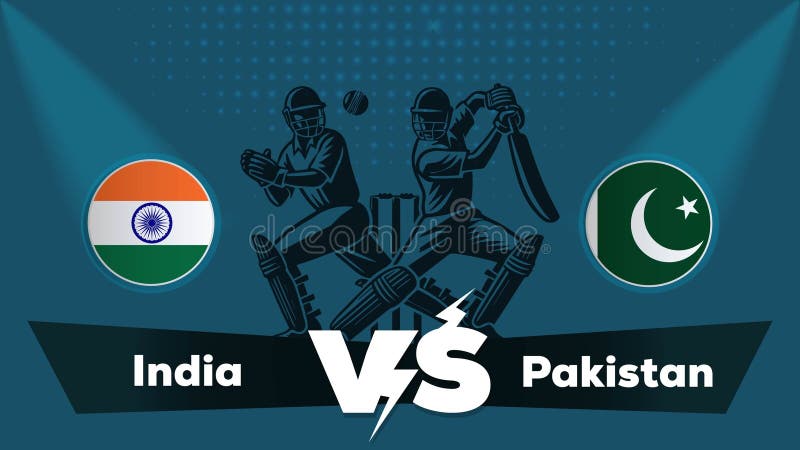 India VS Pakistan , Pakistan Vs India Cricket Match Stock Vector ...