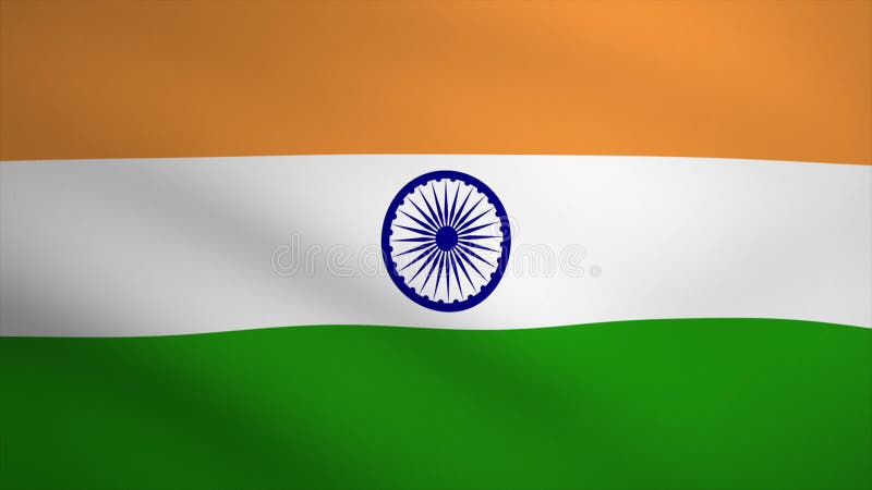 India Waving Flag Background Animation. Looping Seamless 3D Animation ...