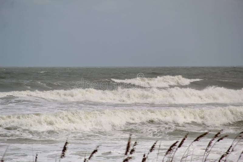 Indialantic Beach Ocean Waves after Hurricane Milton Stock Photo ...