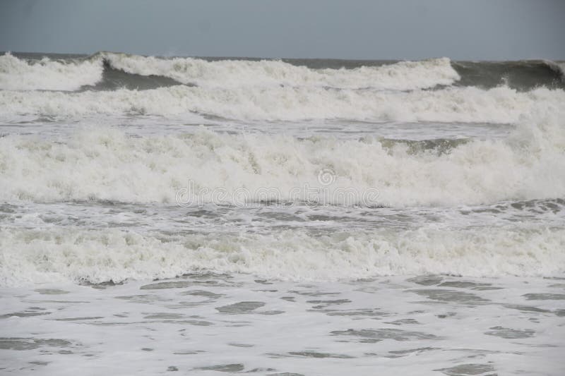 Indialantic Beach Ocean Waves after Hurricane Milton Stock Photo - Image of water, cresting ...