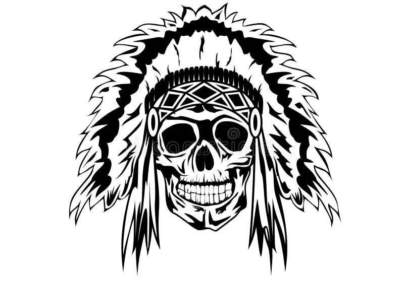 Indian stock vector. Illustration of apache, feather - 24193176