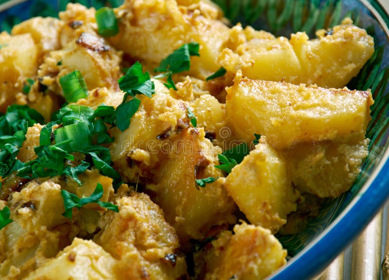 Indian Aloo Posto stock image. Image of asian, potato - 68694103