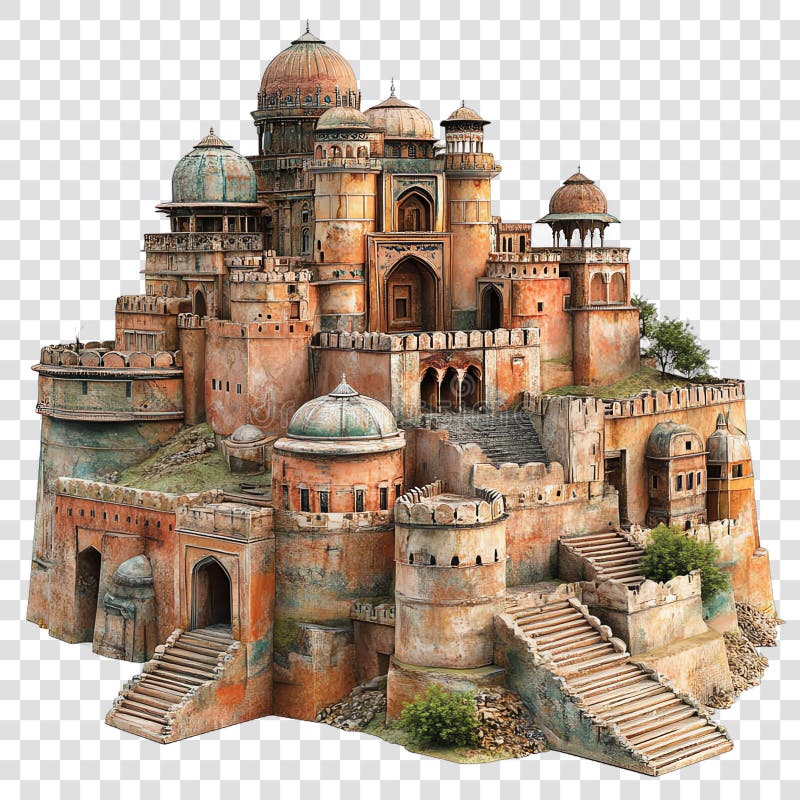 Indian Ancient Temple India Illustration Building Isolated on White ...