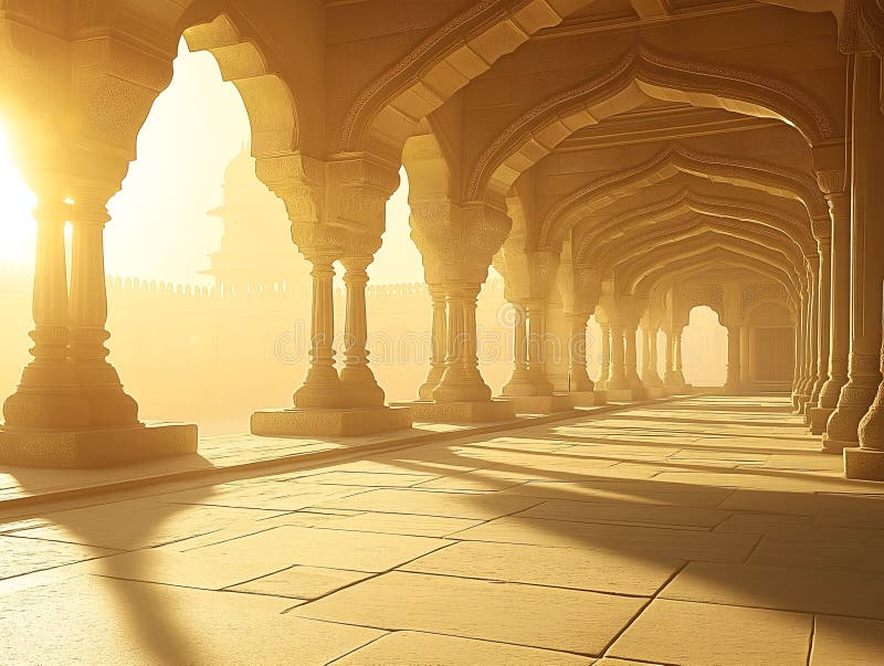 Indian Arches in Old Temple Stock Photo - Image of temple, palace ...