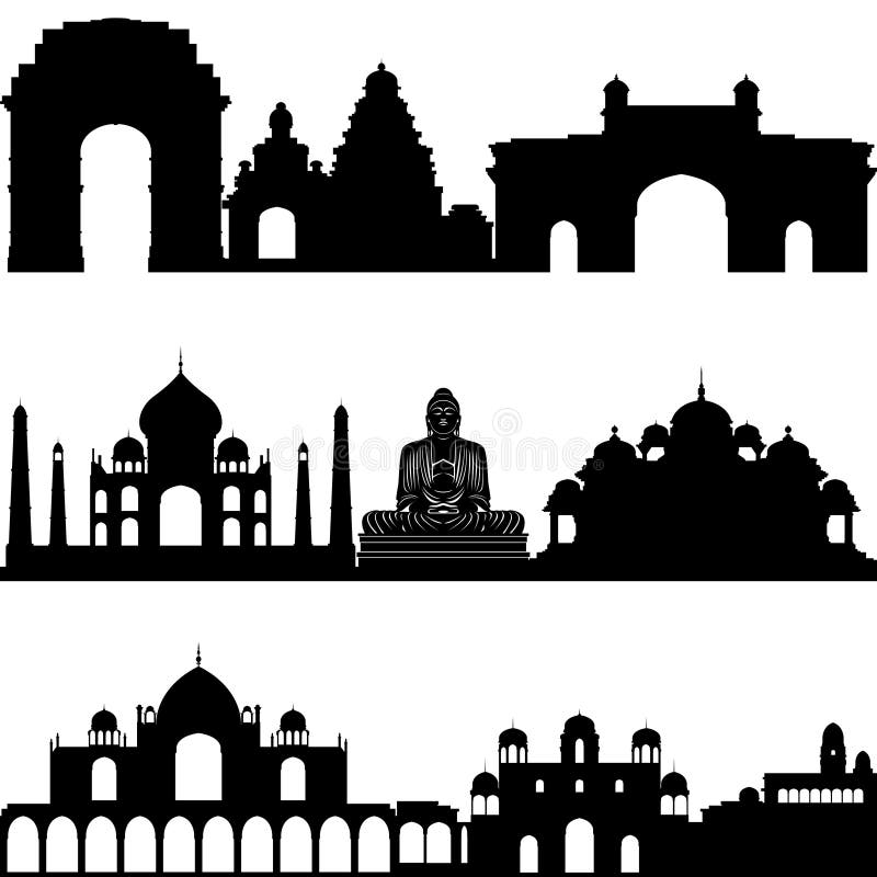 Indian architecture stock vector. Illustration of drawing - 26846609