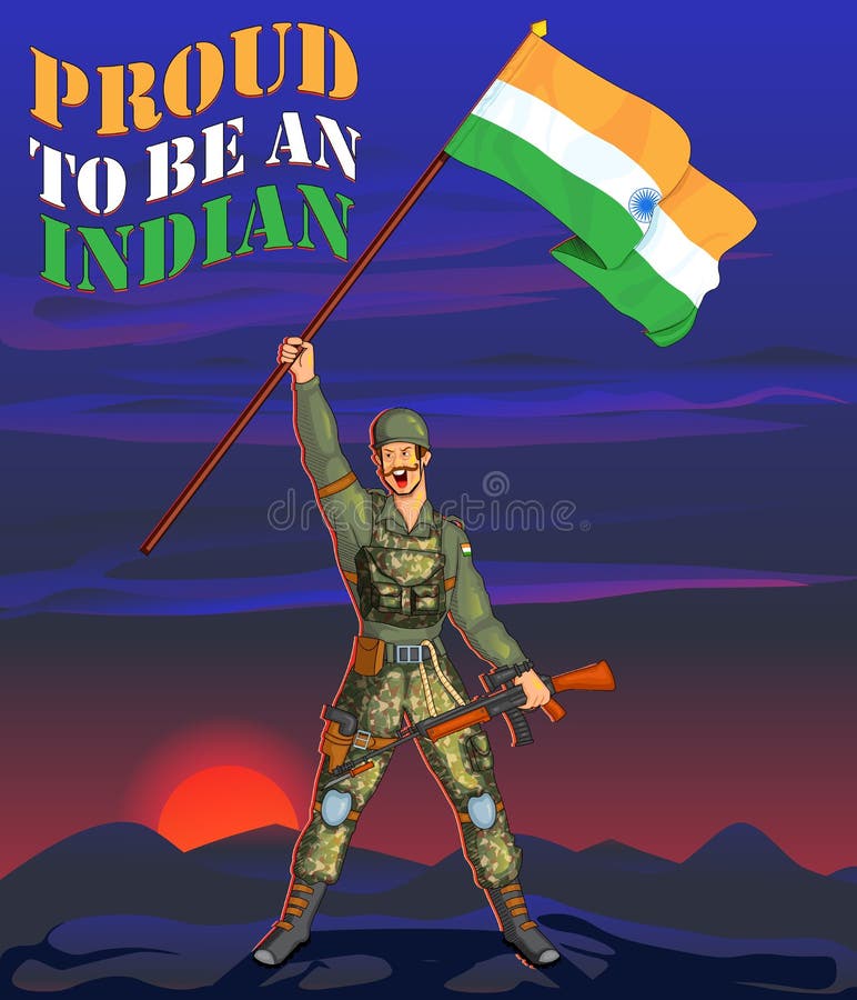 Indian Army Showing Victory of India Stock Vector - Illustration of ...
