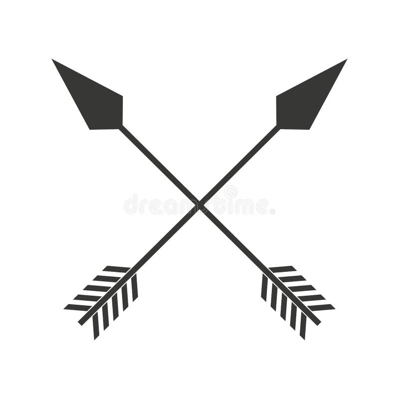 Indian Arrow Cross Isolated Icon Design Stock Illustration ...