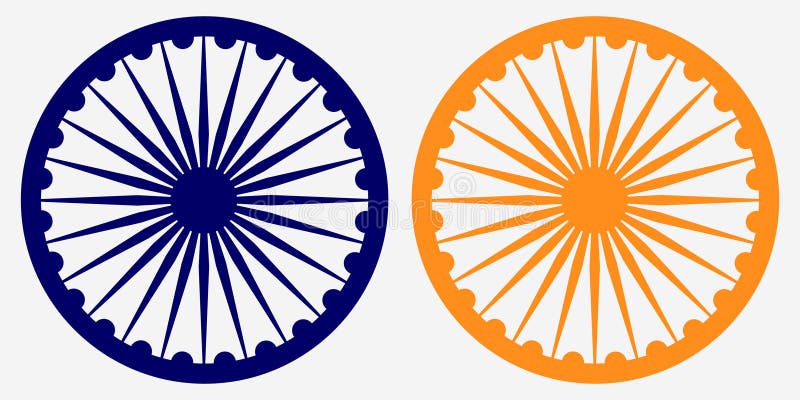 Indian Ashoka Chakra or Ashoka Wheel Vector Symbol. Stock Vector ...