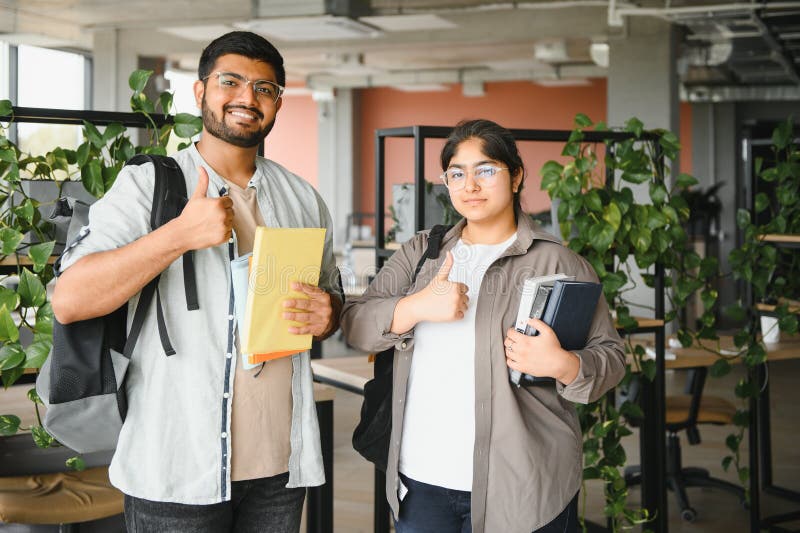 Indian Asian College or University Students Stock Photo - Image of book ...