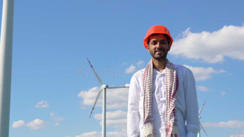 Indian Asian Power Engineer are Working with Wind Turbines Stock ...