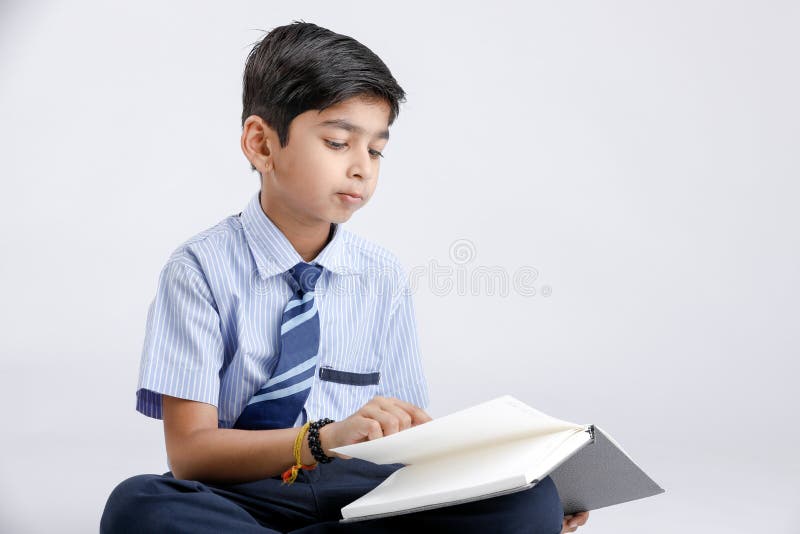 Indian / Asian School Boy with Note Book and Studying Stock Photo ...
