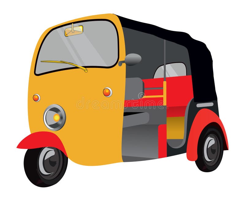 Indian Auto Rickshaw Representing Colorful India Stock Vector ...