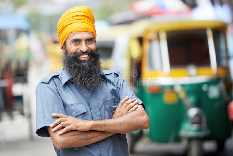 Indian Auto Rickshaw Tut-tuk Driver Man Stock Photo - Image of mototaxi ...