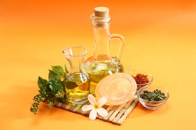 Indian Ayurvedic Soap or Handmade Soap with Herbs Stock Photo - Image ...