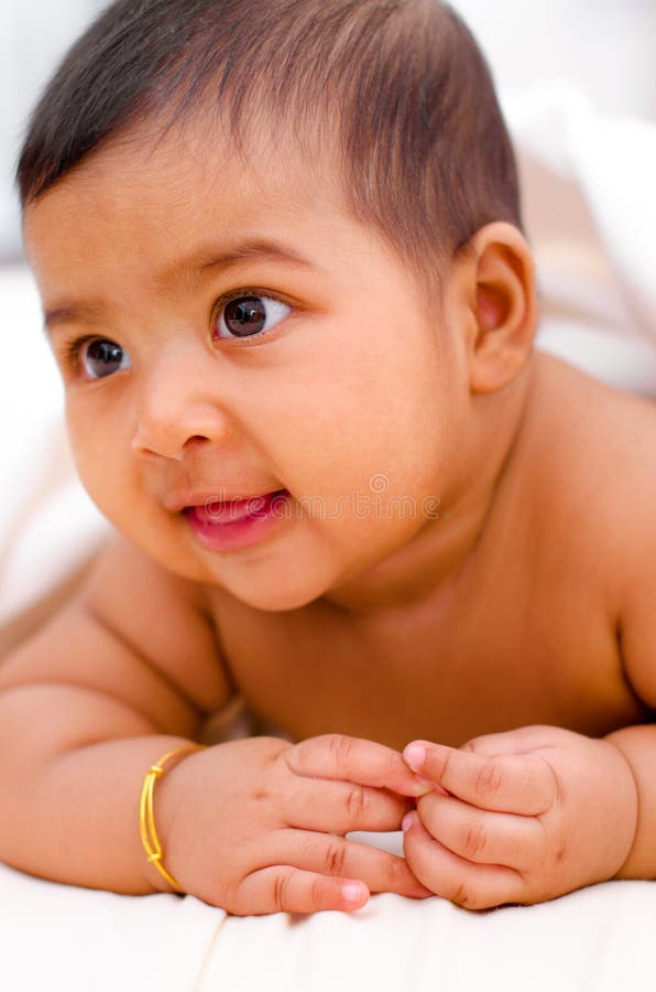 Indian baby girl stock image. Image of blissful, baby - 24440997