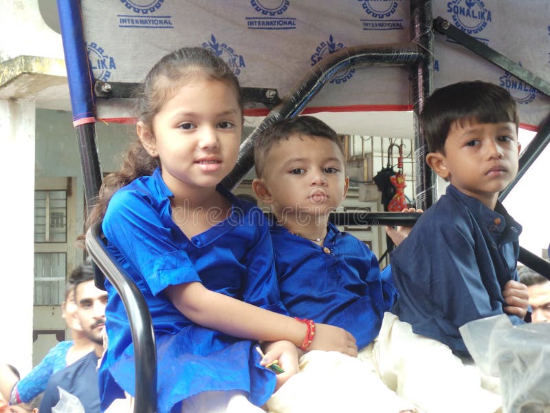 3 Indian Babys with Confused Mood in Street Editorial Stock Image ...