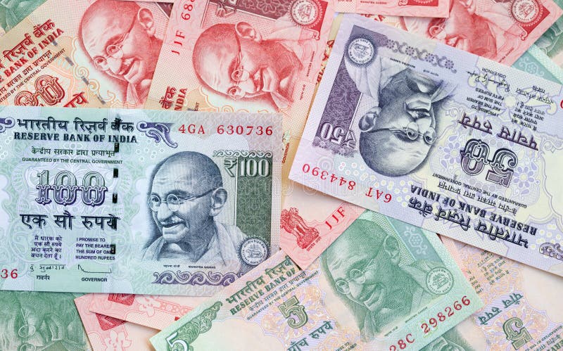 Indian banknotes stock photo. Image of denomination - 114490382