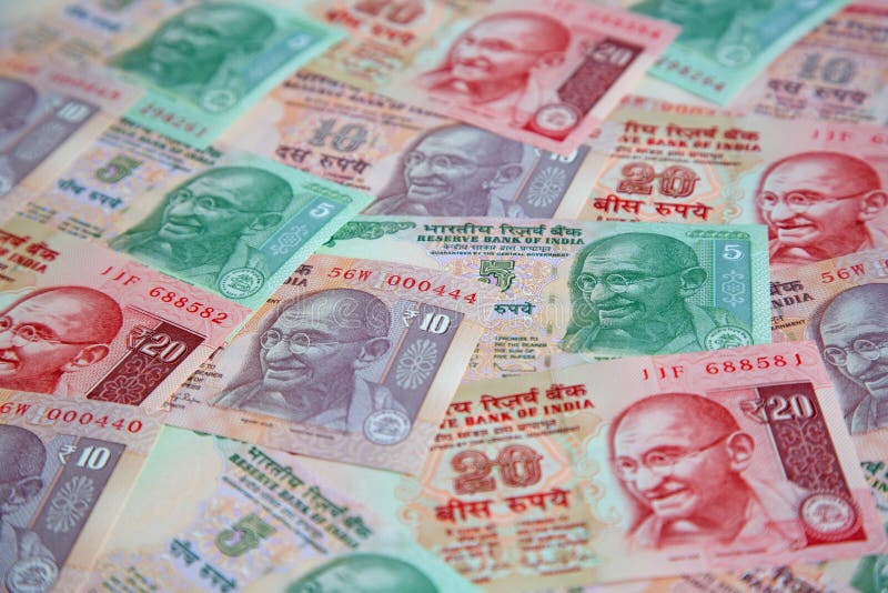 Indian banknotes stock image. Image of earn, exchange - 138841803