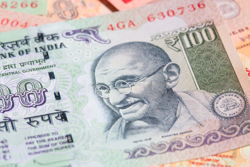 Indian banknotes stock image. Image of freedom, expense - 142854965