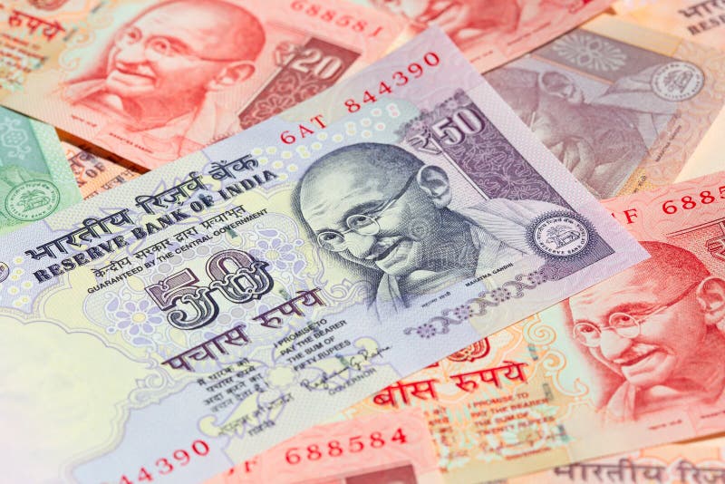 Indian banknotes stock photo. Image of credit, gandhi - 142855066