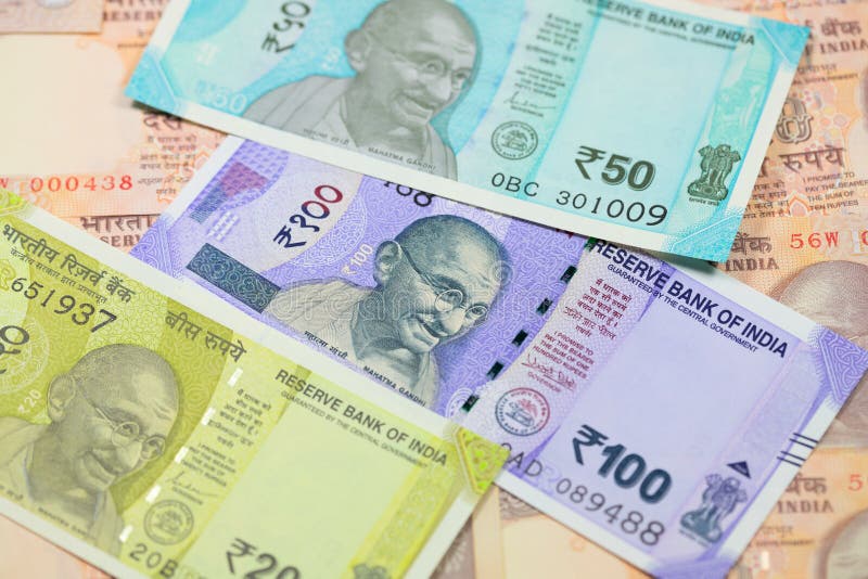 Indian banknotes stock image. Image of wealth, reserve - 205370869