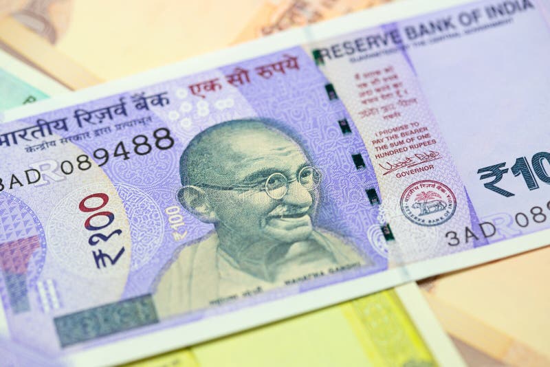 Indian banknotes stock image. Image of saving, note - 205370871