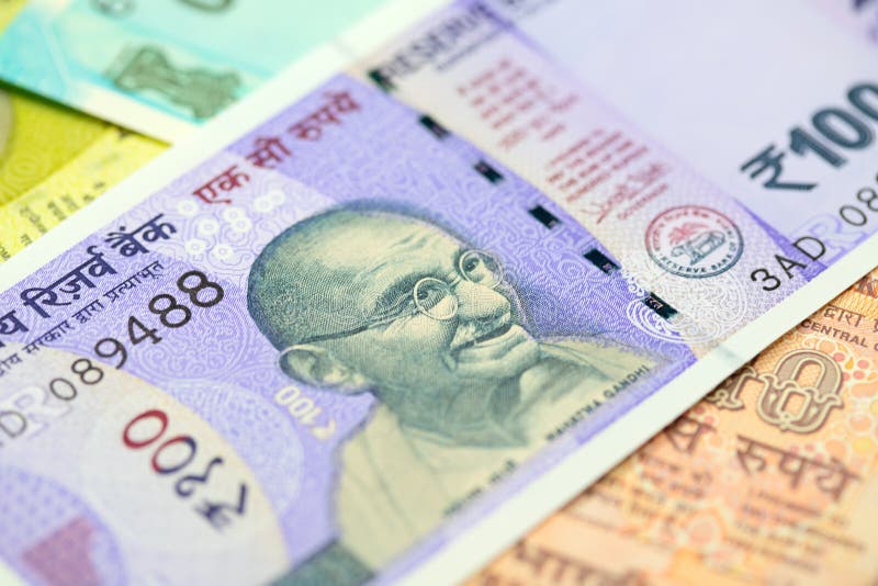 Indian banknotes stock photo. Image of indian, economy - 205370876