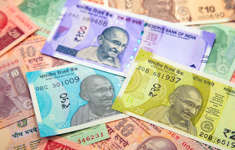 Indian banknotes stock image. Image of currency, banking - 236642679