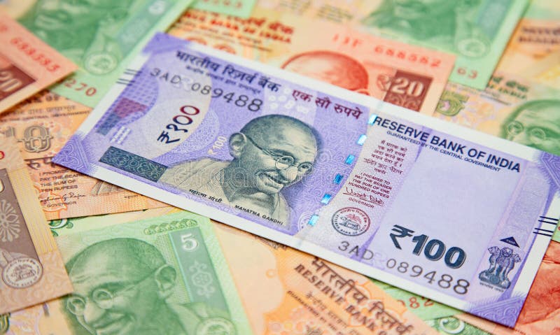 Indian banknotes stock image. Image of foreign, bill - 256301169