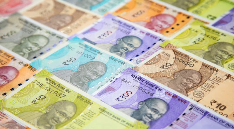 Indian banknotes stock image. Image of currency, economy - 264274485