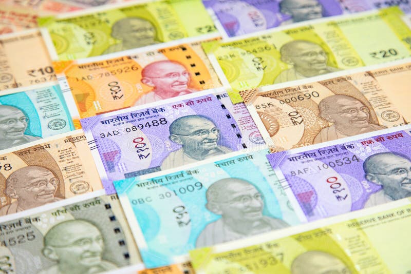 Indian banknotes stock image. Image of denomination - 264274497