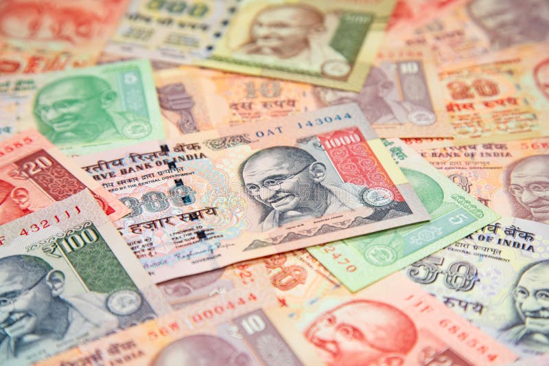 Indian banknotes stock image. Image of investment, note - 286218789