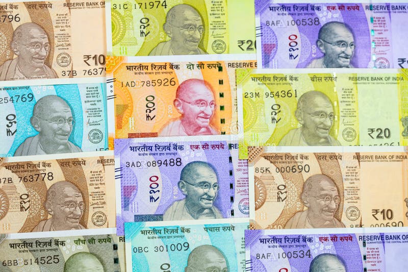 Indian banknotes stock image. Image of bill, cash, currency - 286218809