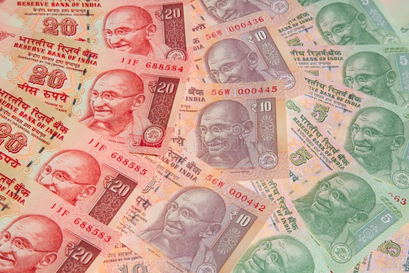 Indian banknotes stock image. Image of gandhi, banknote - 93749135