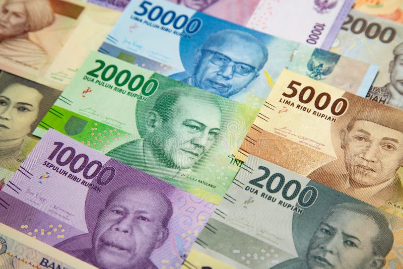 Indonesian banknotes stock photo. Image of bank, business - 213892546