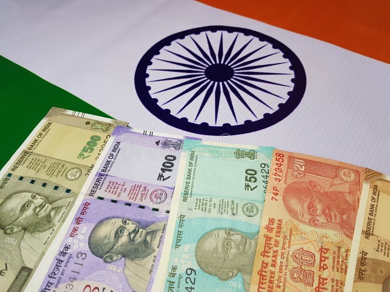 Indian Banknotes Placed on the National FlagÂ Stock Photo - Image of ...