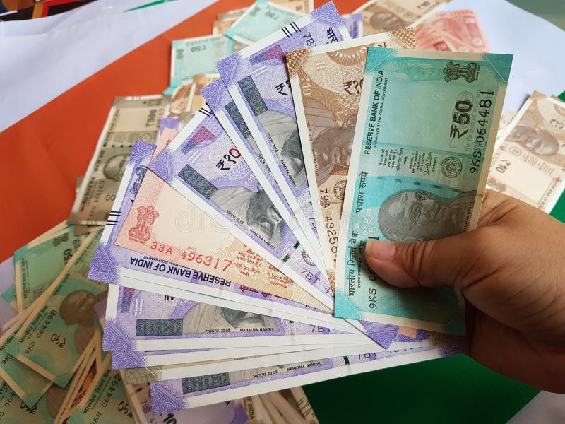 Indian Banknotes Placed on the National FlagÂ Stock Photo - Image of ...